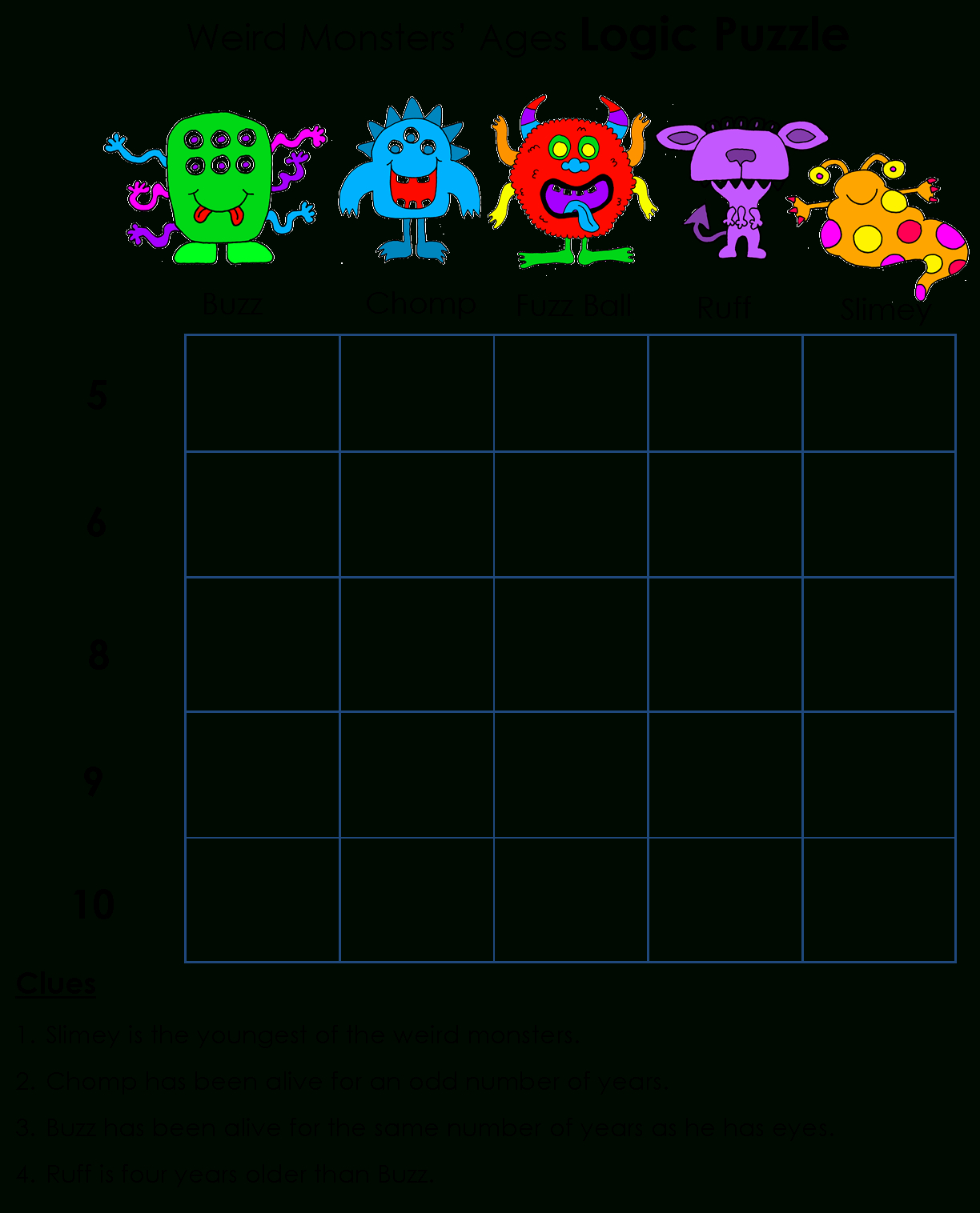 Printable Logic Puzzles For 3Rd Grade Printable Crossword Puzzles