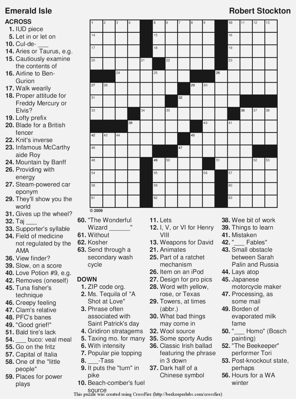 Very Easy Crossword Puzzles Printable Printable Crossword Puzzles