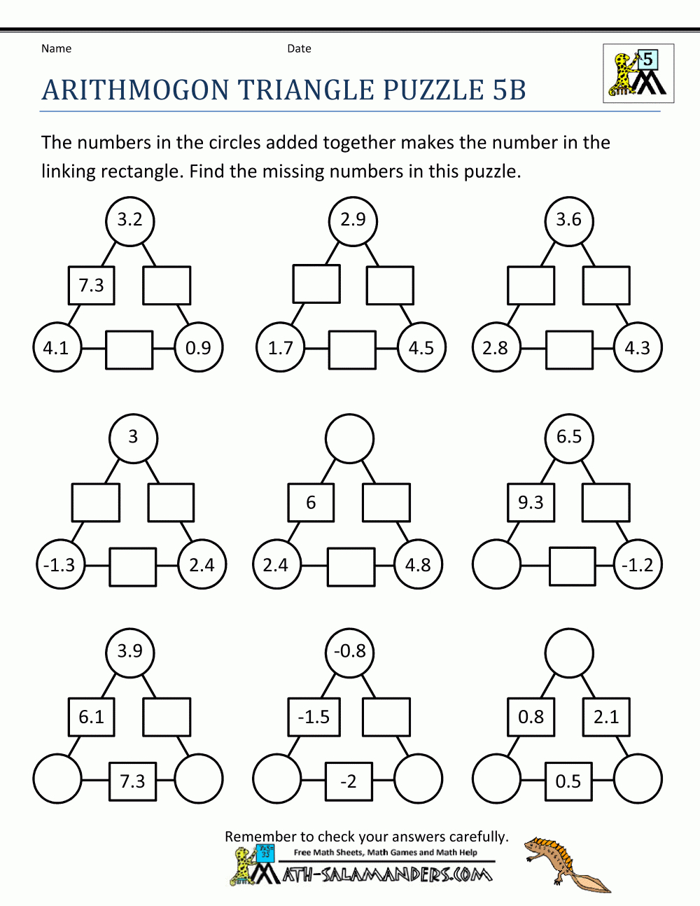 Math Puzzles For Kids Shape Puzzles Printable Puzzles For 12 Year