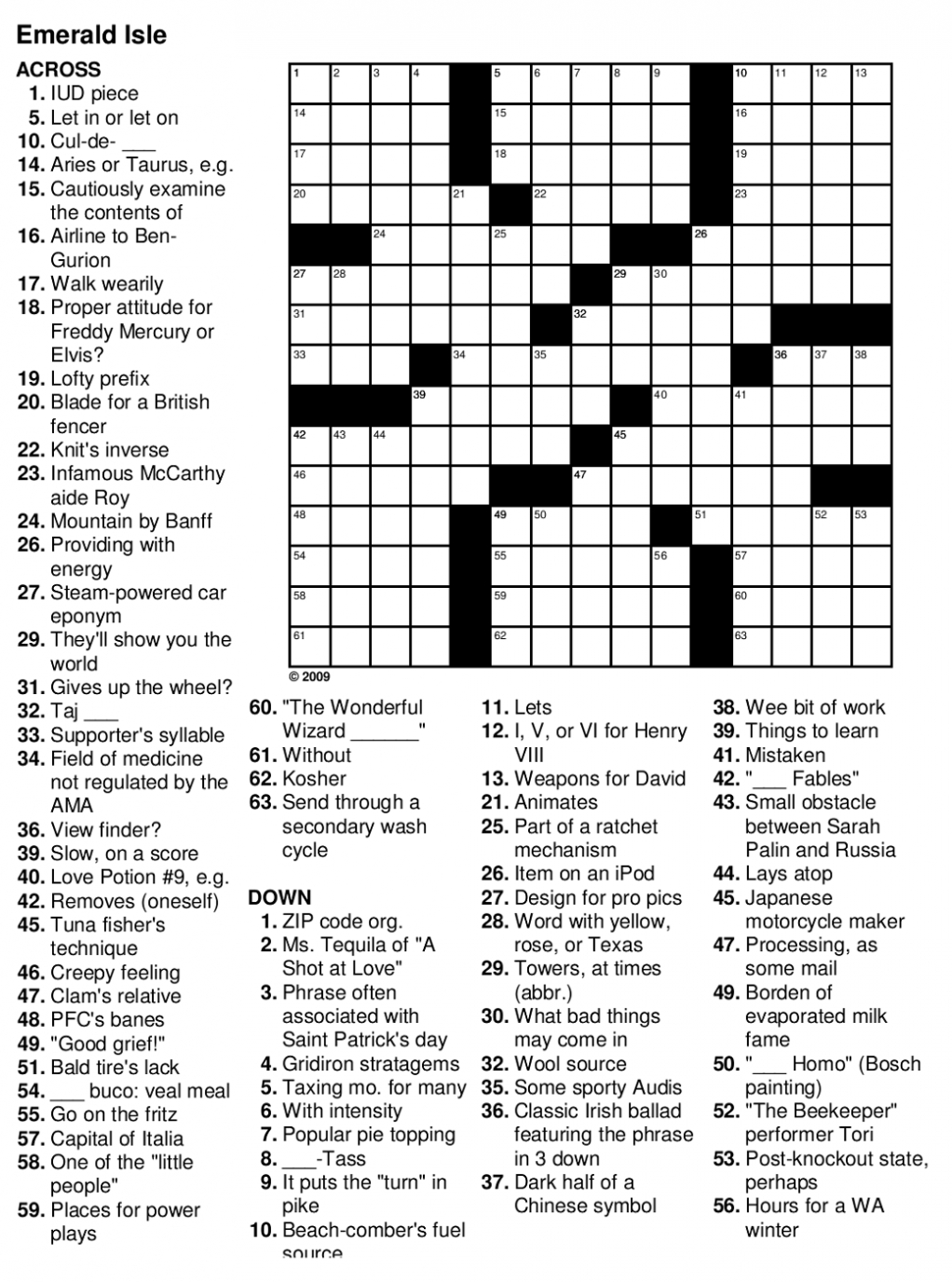 Printable Crossword Puzzles Money Printable Crossword Puzzles