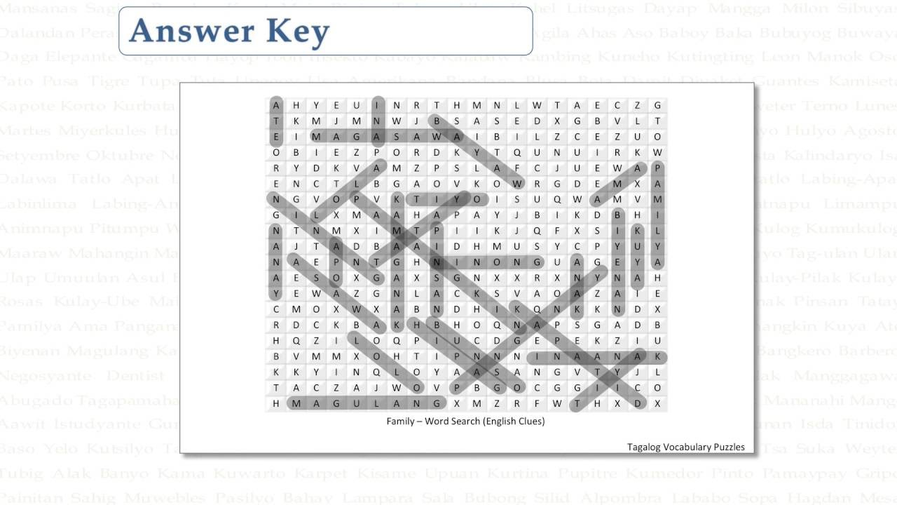 Printable Crossword Puzzle Tagalog Printable Crossword Puzzles